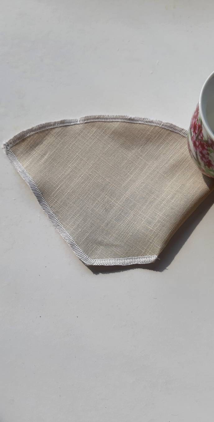 Reusable Coffee Filters Made of Linen Beige/ Fabric Filter for Coffee ...