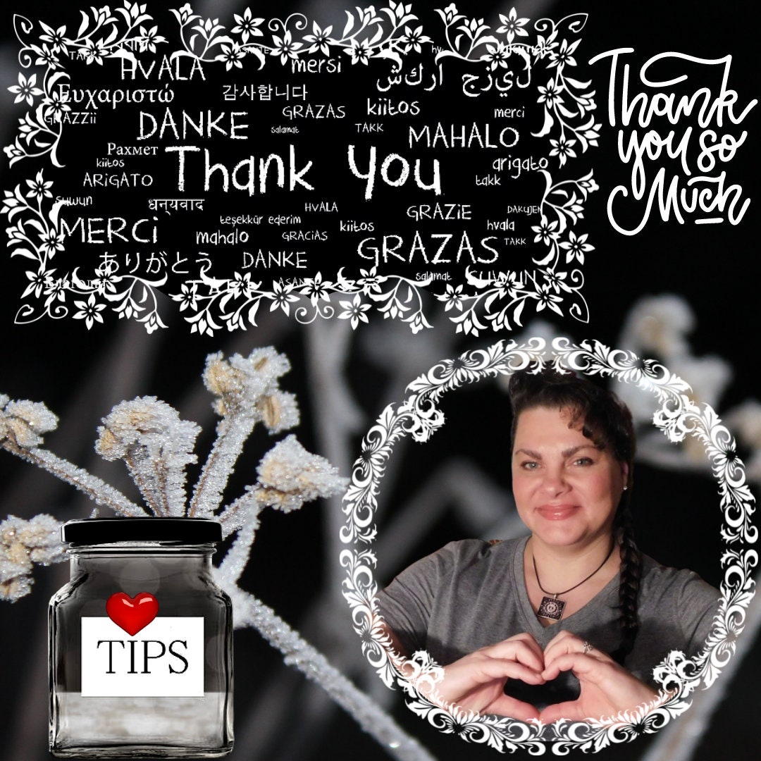 Gratuity Tip Jar ~ YOU Are Appreciated! Receive a Custom Personalized ...