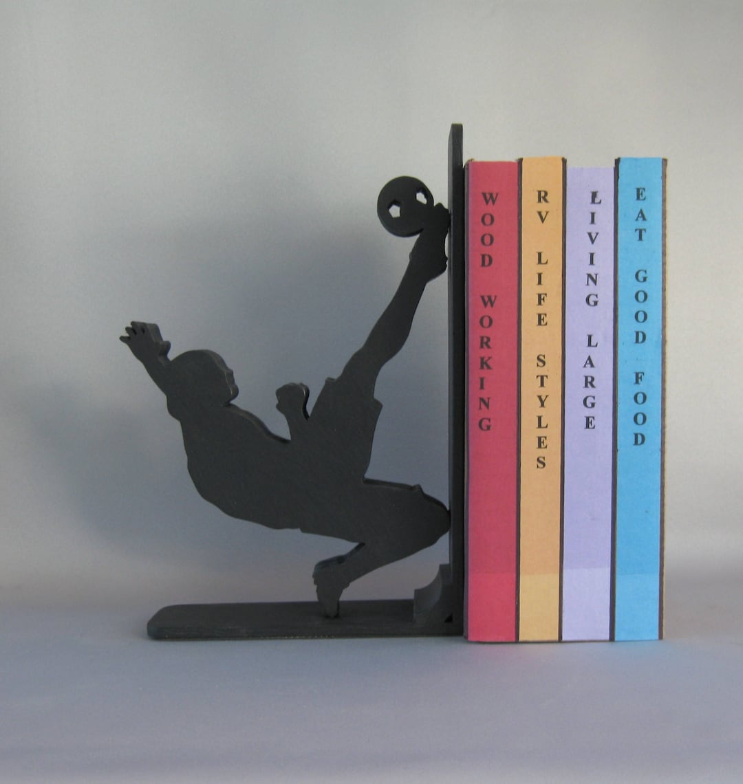 SOCCER KICK BOOKEND - More Soccer Player Bookends Available - Etsy