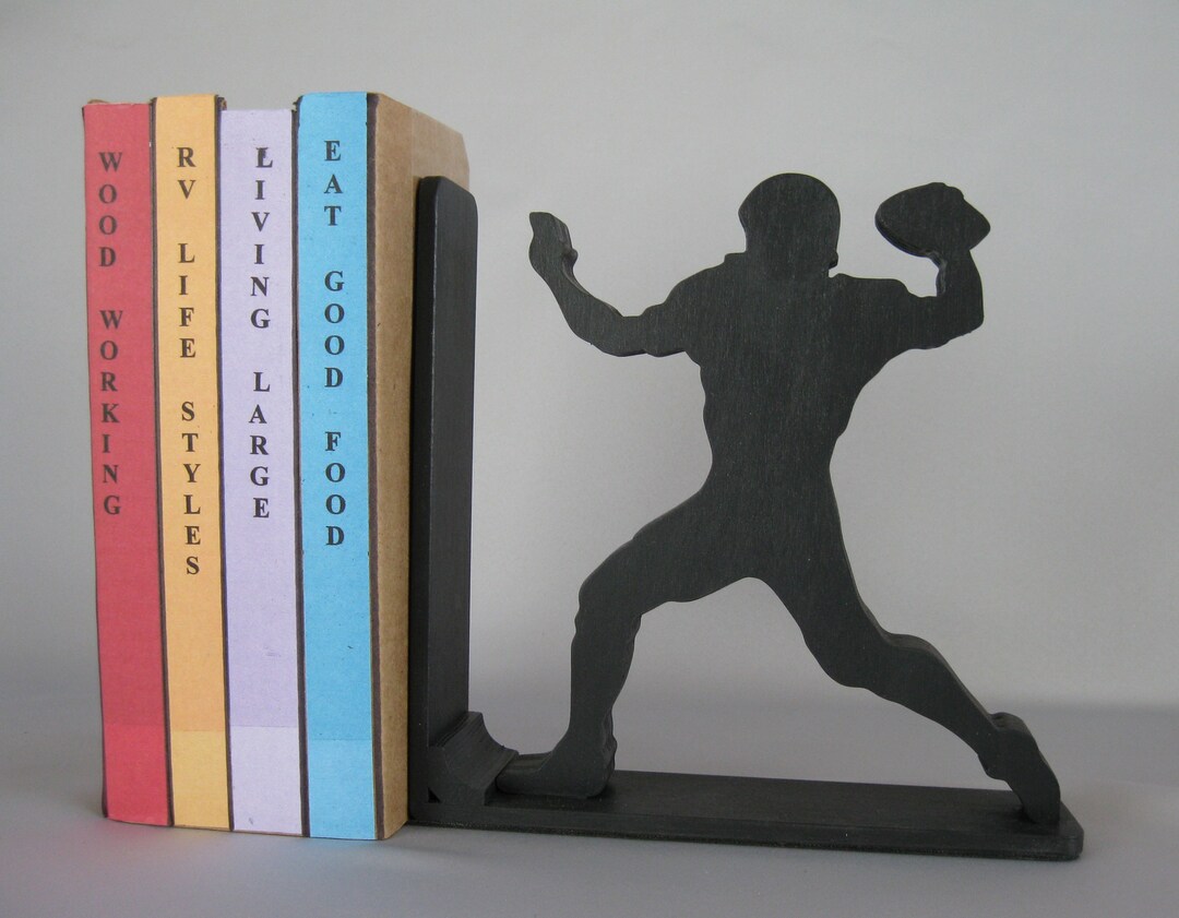 FOOTBALL QUARTERBACK Bookend Finished on Both Sides for Right or Left ...