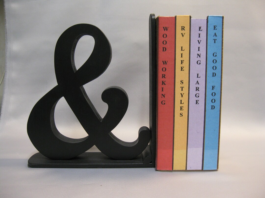 AMPERSAND BOOKEND Available for Right or Left Side Display - Etsy