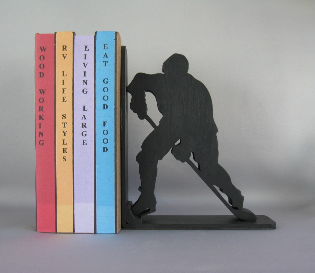 ICE HOCKEY BOOKEND more Sport Theme Bookends Available - Etsy