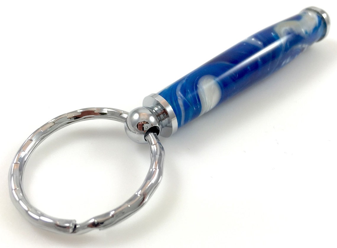 Keychain Blue and White - Etsy