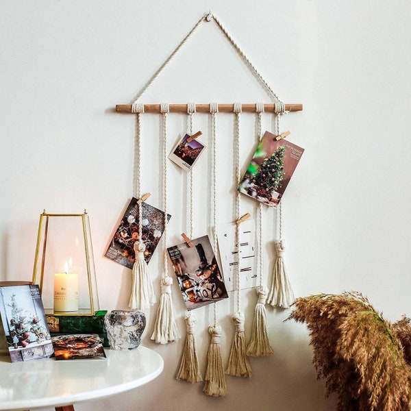 Macrame Photo Hanger - Etsy