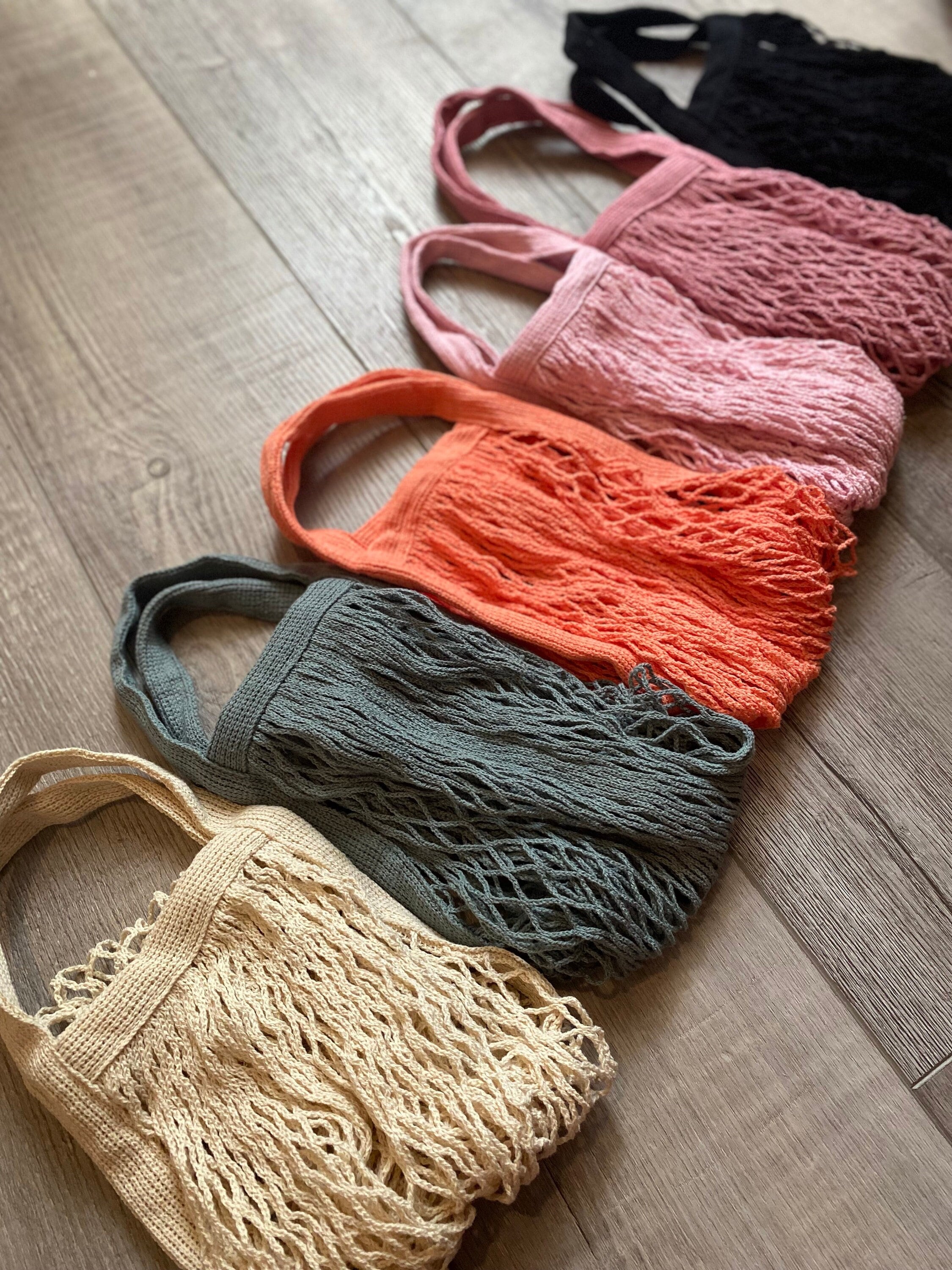 Short Straps, Pack of 2 Organic Cotton Mesh Shopping Bags | French ...