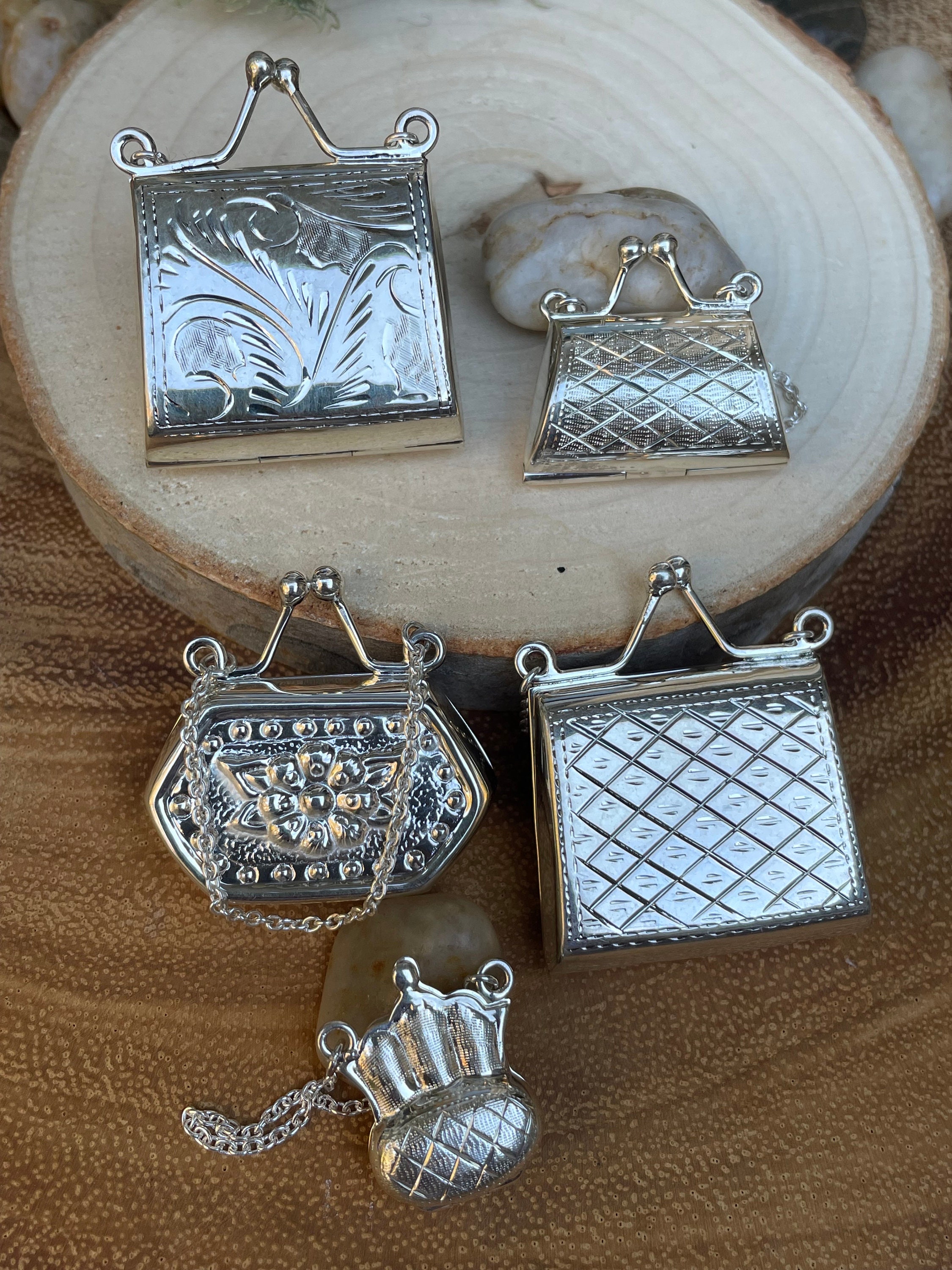 Miniature Vintage Sterling Silver Purses - Etsy