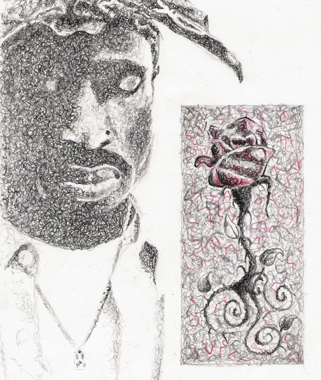 THE ROSE 2pac, Tupac Shakur, Limited Edition Art Print Artwork 8&1/2 X ...