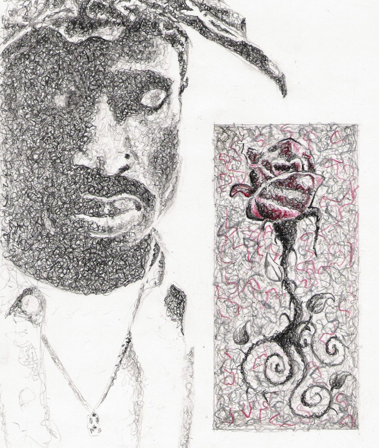 THE ROSE 2pac, Tupac Shakur, Limited Edition Art Print Artwork 8&1/2 X ...