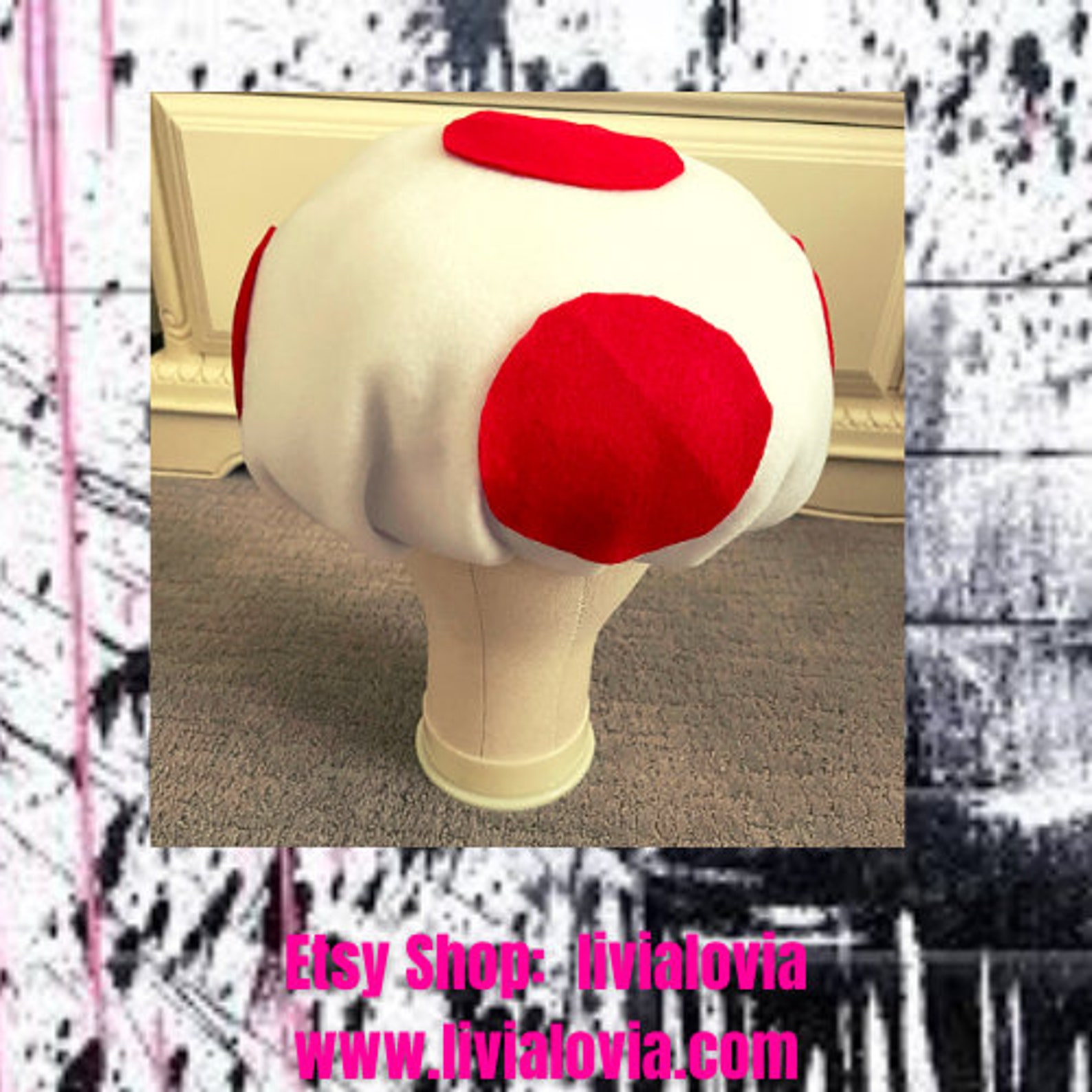 Mushroom Hat Toadstool Hat Toadette Hat Toadstool Costume - Etsy