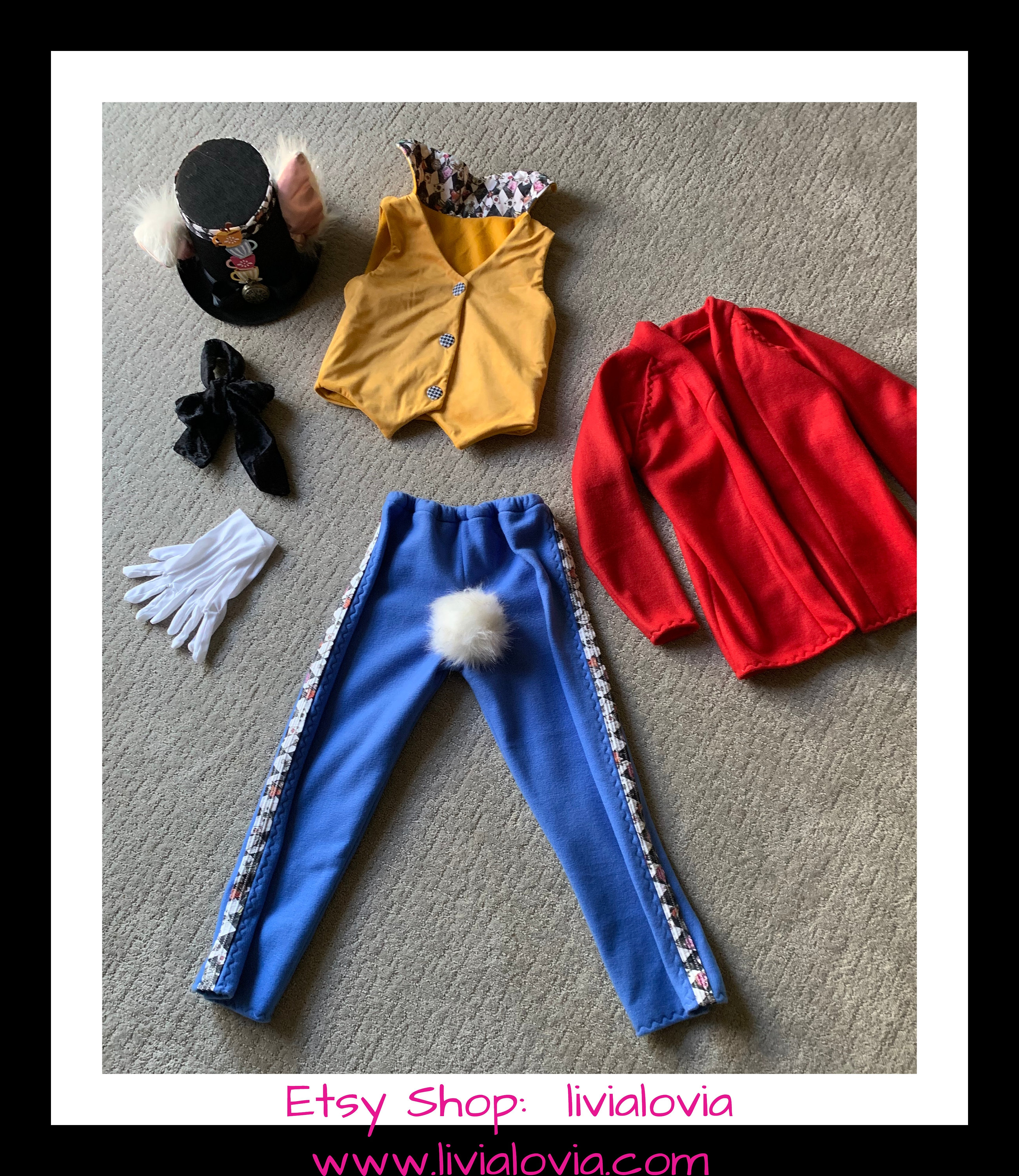 White Rabbit Costume Rabbit Costume Bunny Costume Madhatter | Etsy