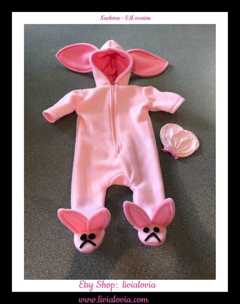 Pink Bunny Costume, Pink Rabbit Costume, Rabbit Costume, Bunny Costume ...