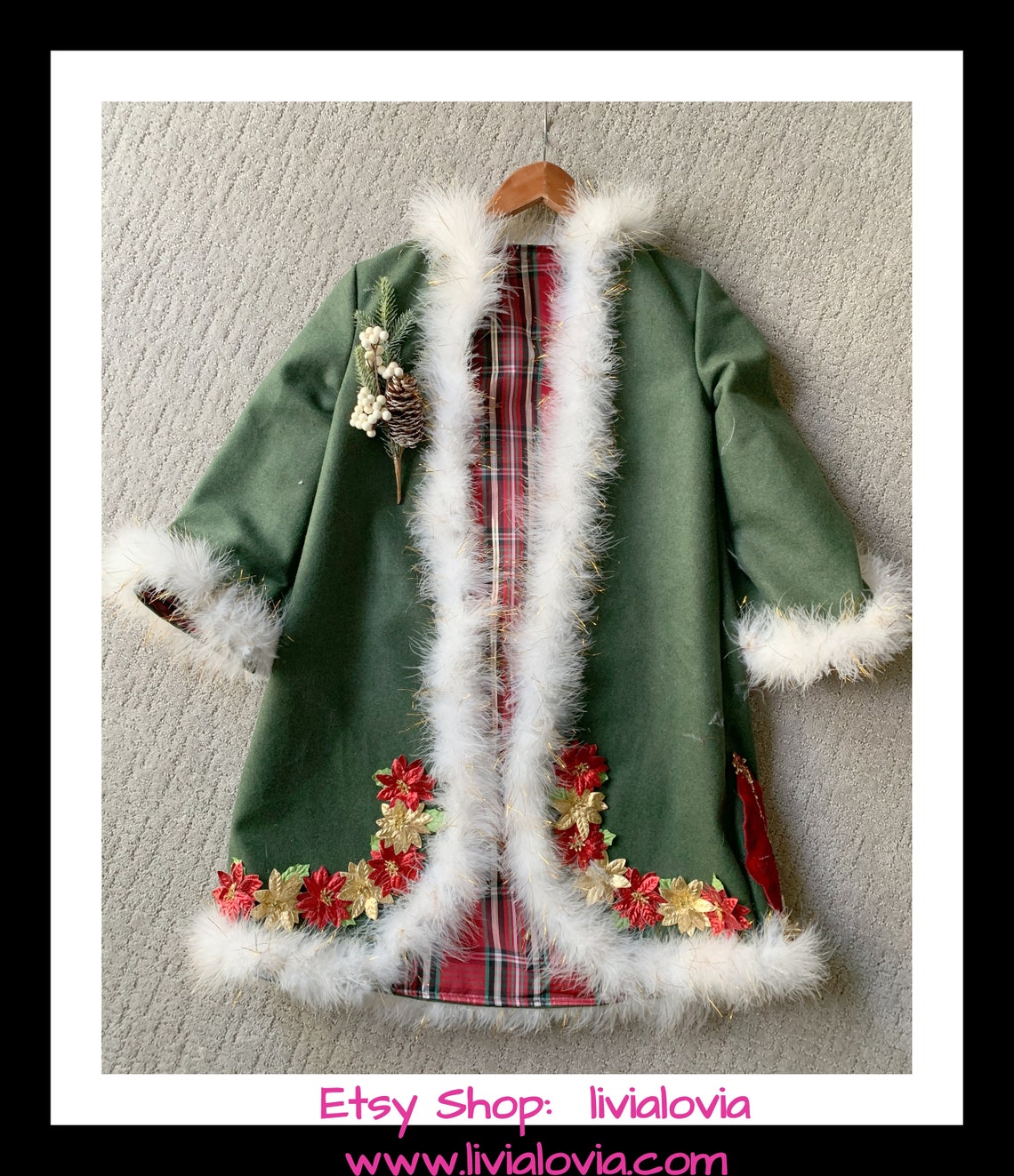 Father Christmas Wool Coat - Etsy