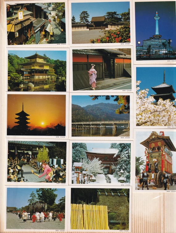 Japanese Mini-color Photo Cards of Landmarks Artwork and More - Etsy