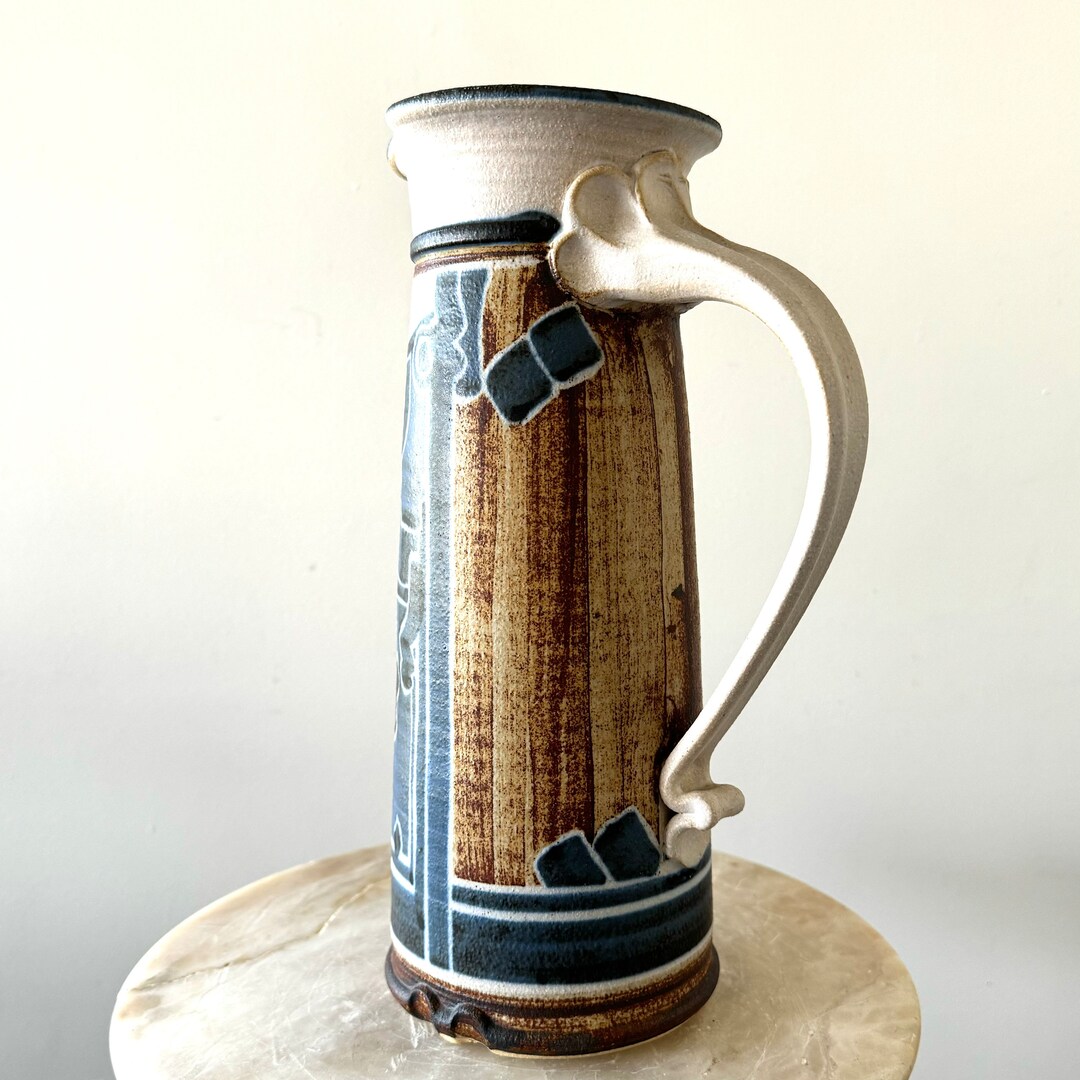 Vintage Jim Stewart Artisan Utah Made Pottery Pitcher Signed - Etsy