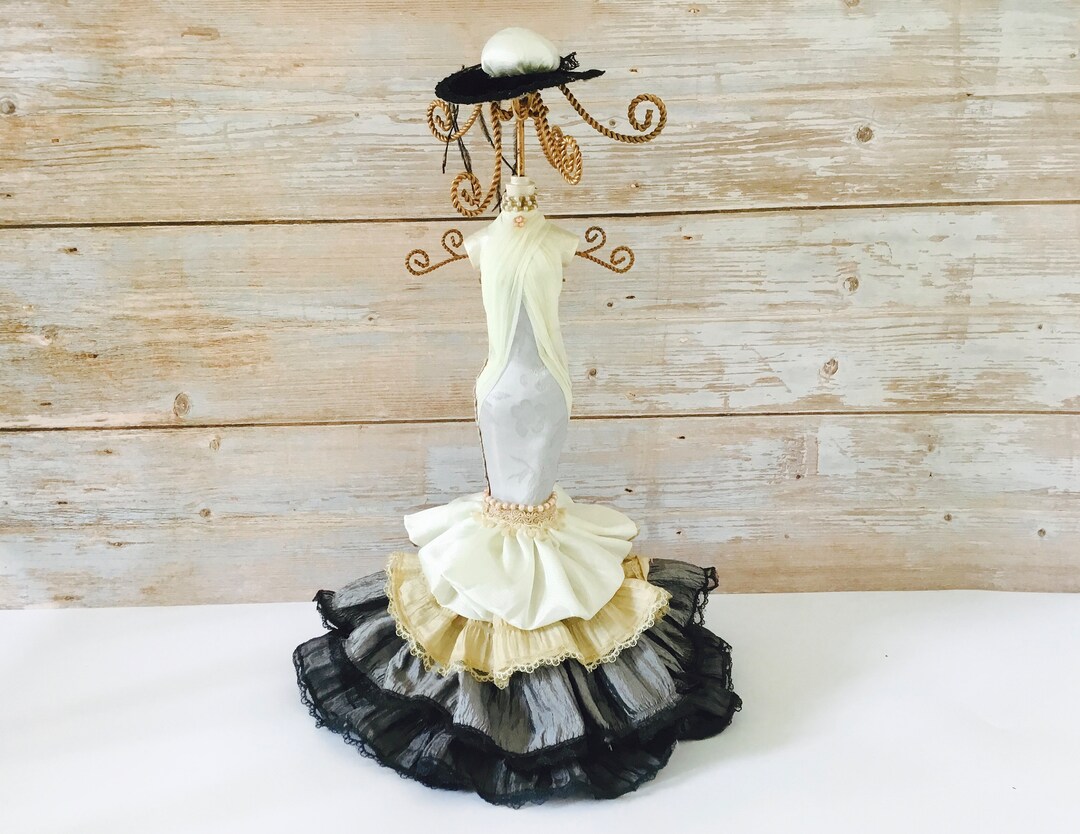 Coquette Vintage Victorian Mannequin Jewelry Display Stand Dress Holder ...