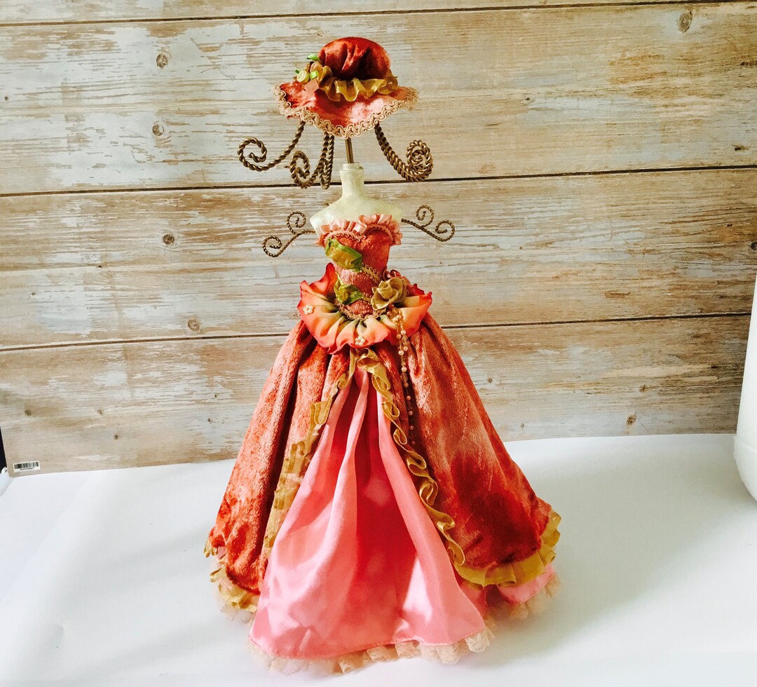 Coquette Vintage Victorian Mannequin Jewelry Display Stand Dress Holder ...