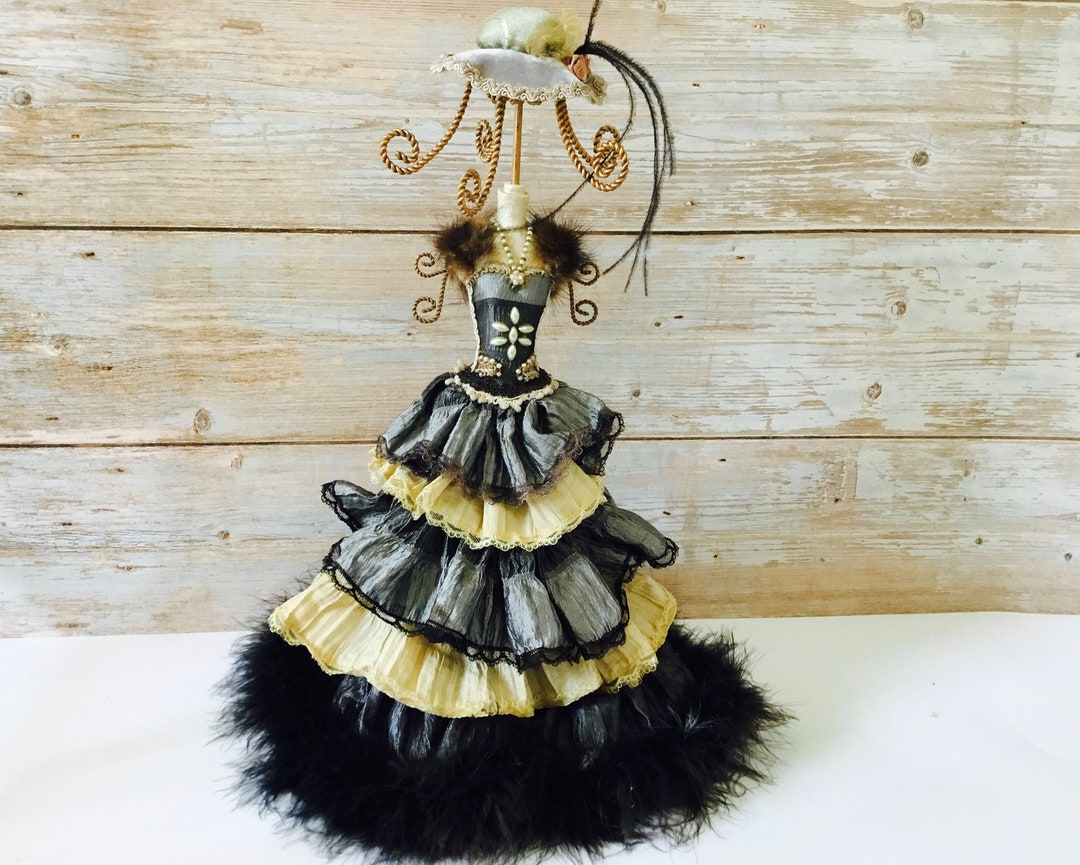 Coquette Vintage Victorian Mannequin Jewelry Display Stand Dress Holder ...