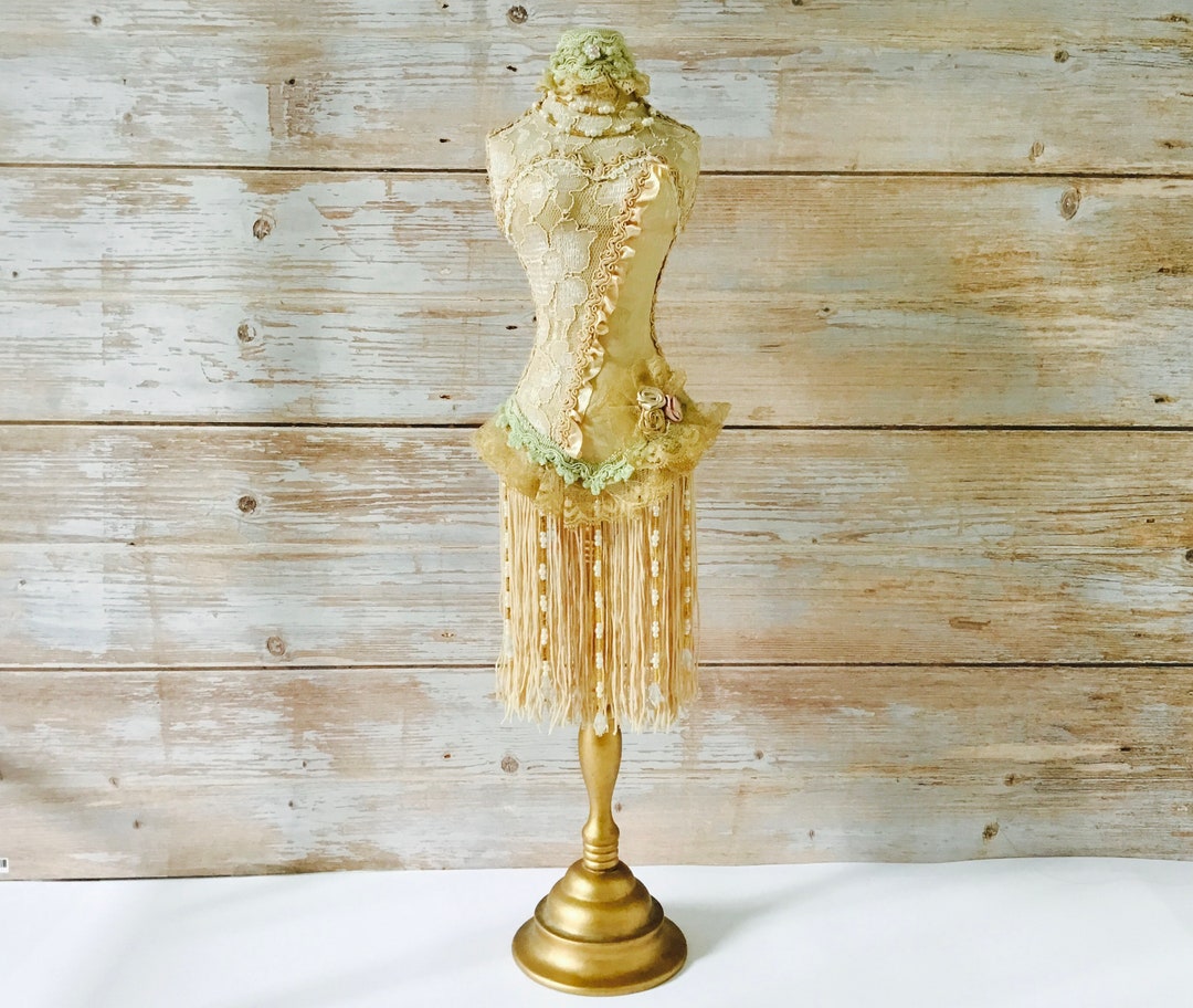Coquette Vintage TALL Victorian Mannequin Jewelry Display Stand Dress ...