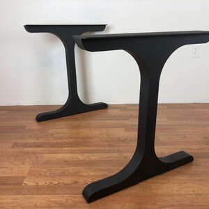 Metal Table Desk Base Legs in Black Matte Finish . Contemporary Table ...