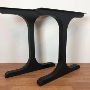 Metal Table Desk Base Legs in Black Matte Finish . Contemporary Table ...