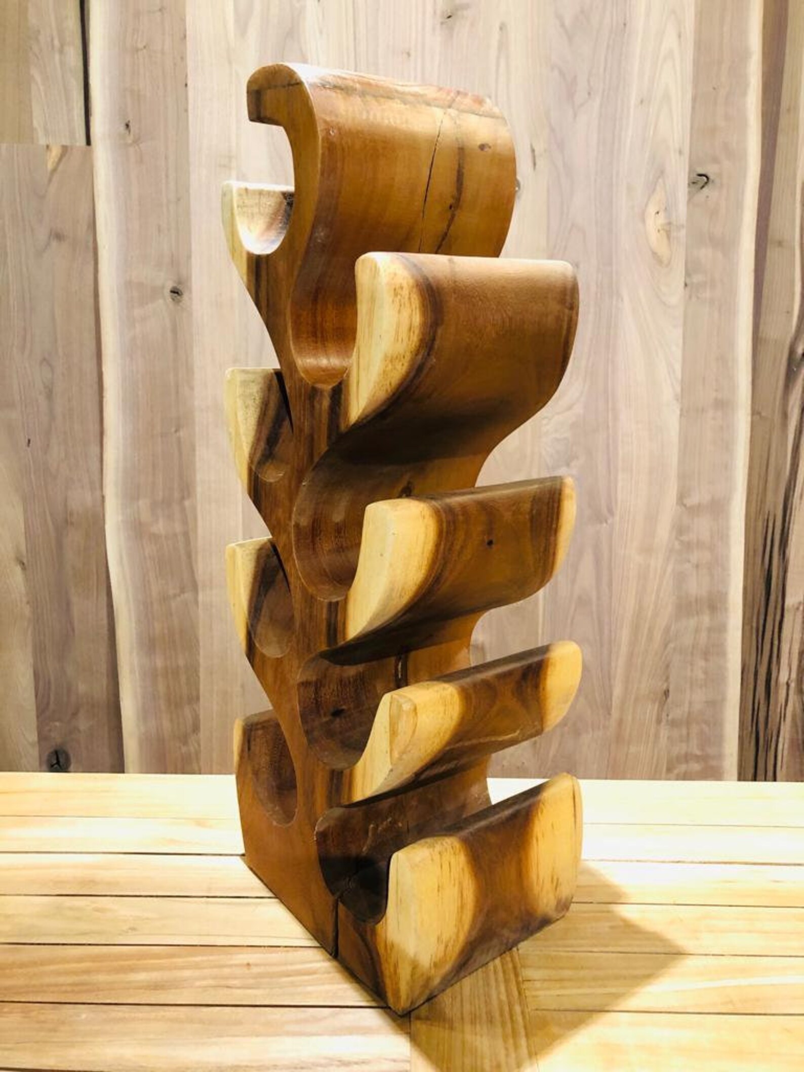 Solid Acacia Wood Wine Bottle Holder Liquor Rack Storage - Etsy