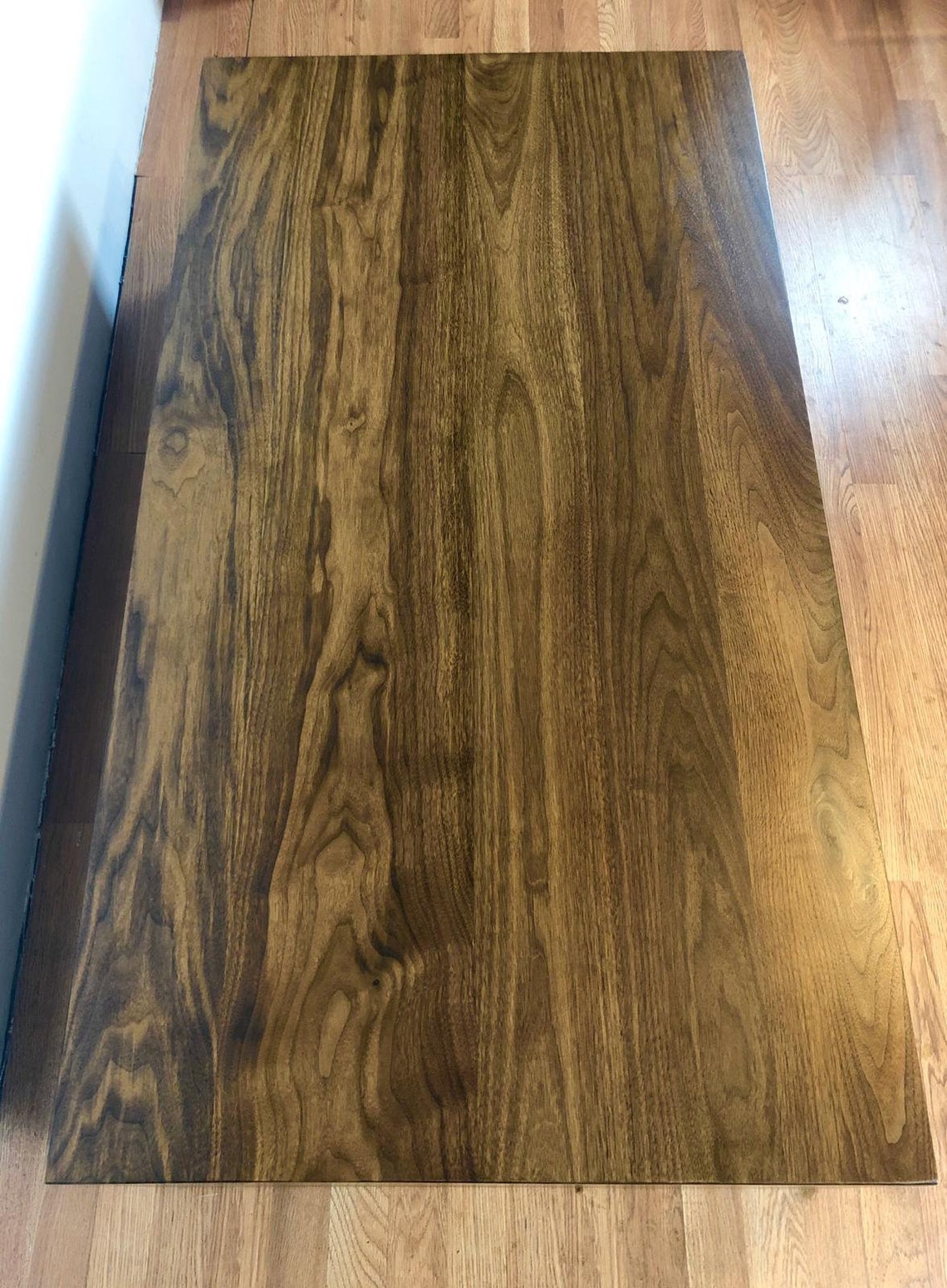 48" American Black Walnut Wood Waterfall Coffee Table Modern ...