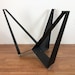 Triple Triangle Metal Table Base Legs Black for Round Top Wood - Etsy