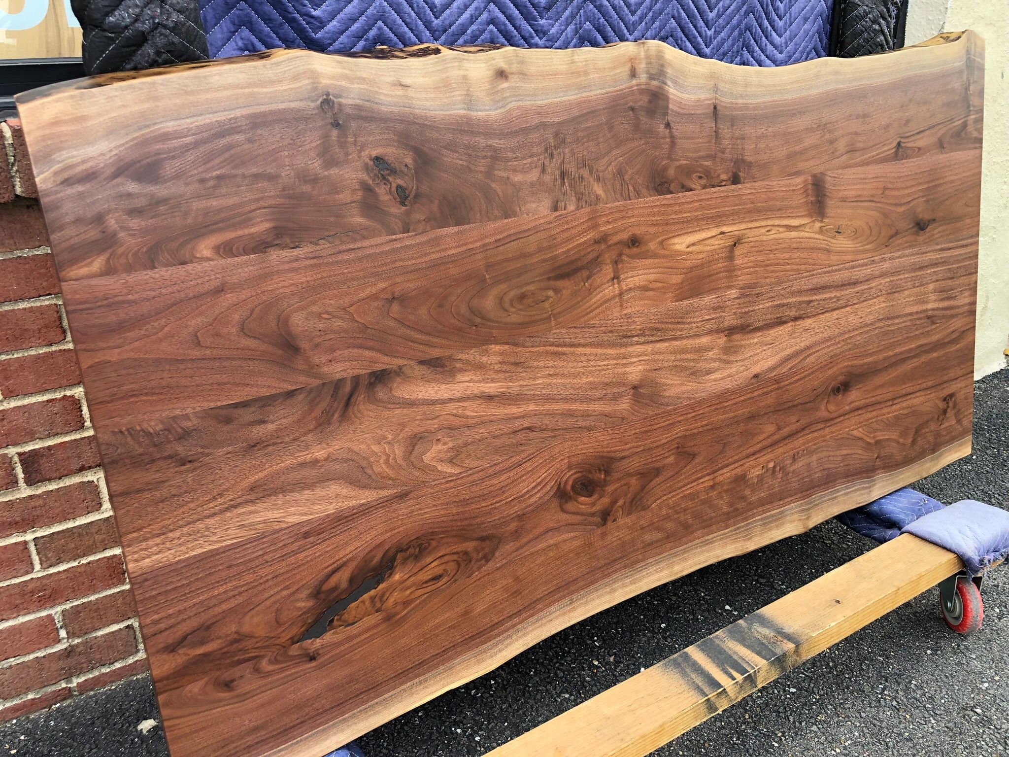 WN-01 Live Edge Walnut Wood Dining Table / Kitchen Table Top 60" X 31 ...