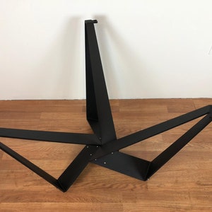 Triple Triangle Metal Table Base Legs Black for Round Top Wood Table ...