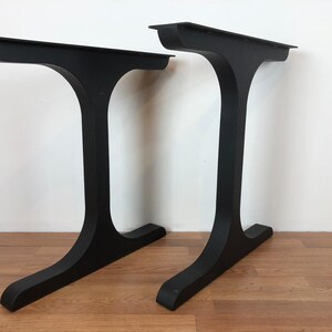 Metal Table Desk Base Legs in Black Matte Finish . Contemporary Table ...