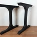 Metal Table Desk Base Legs in Black Matte Finish . - Etsy