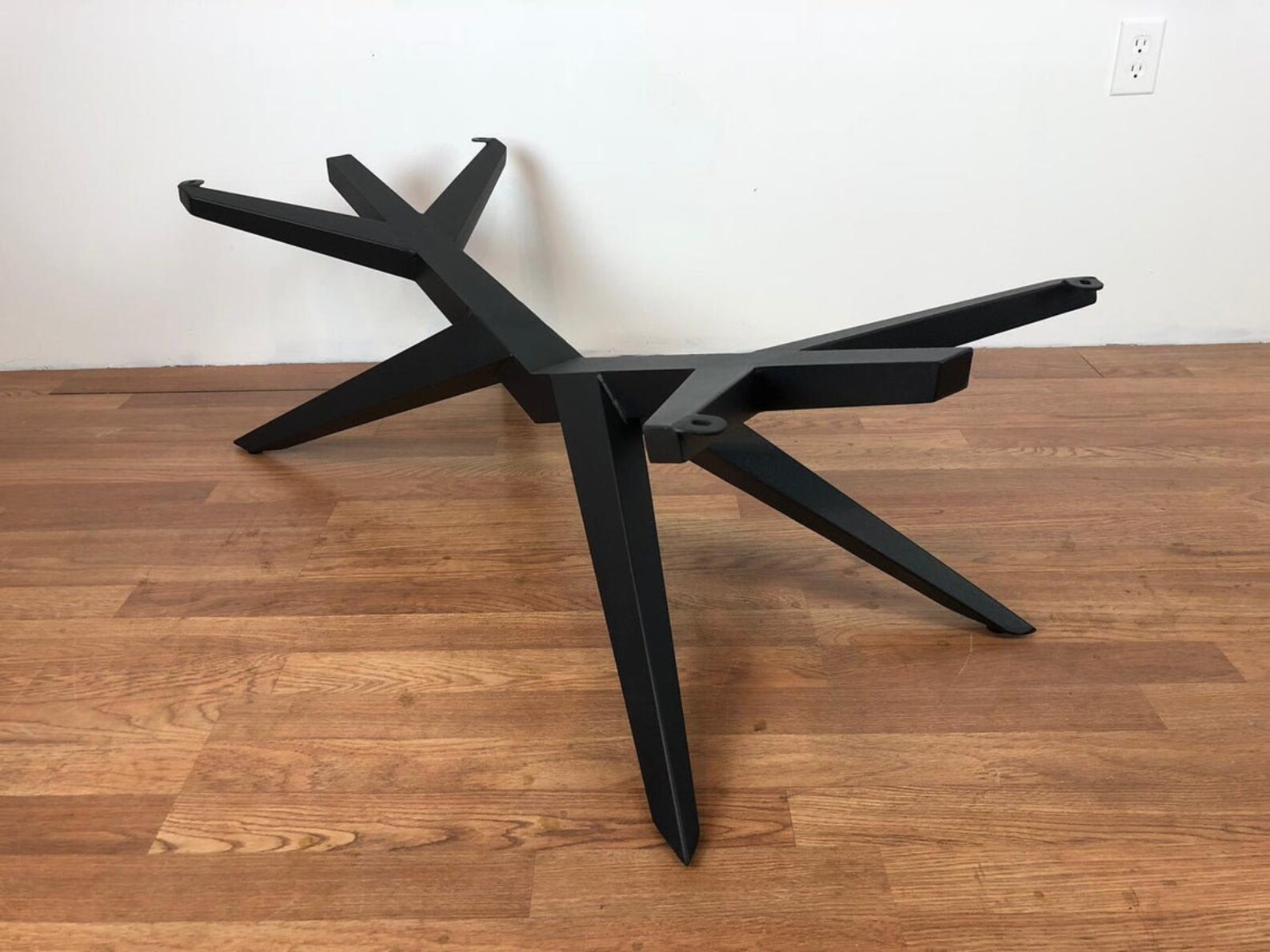 16" Tall Metal Table Base Legs "mantis" Matte Black for Coffee Table ...
