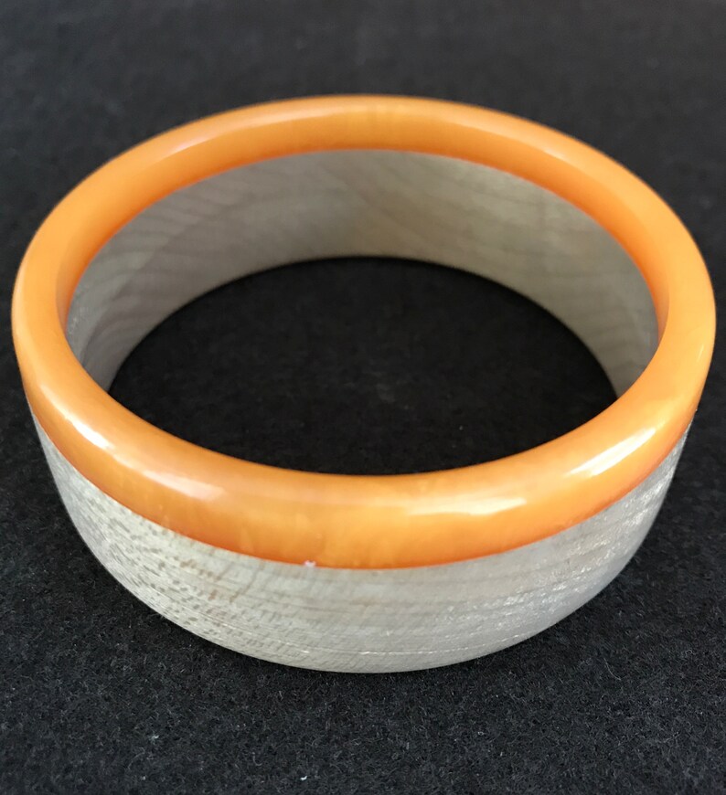 Vintage Mid Century Bakelite Wood Combo Bangle - Etsy