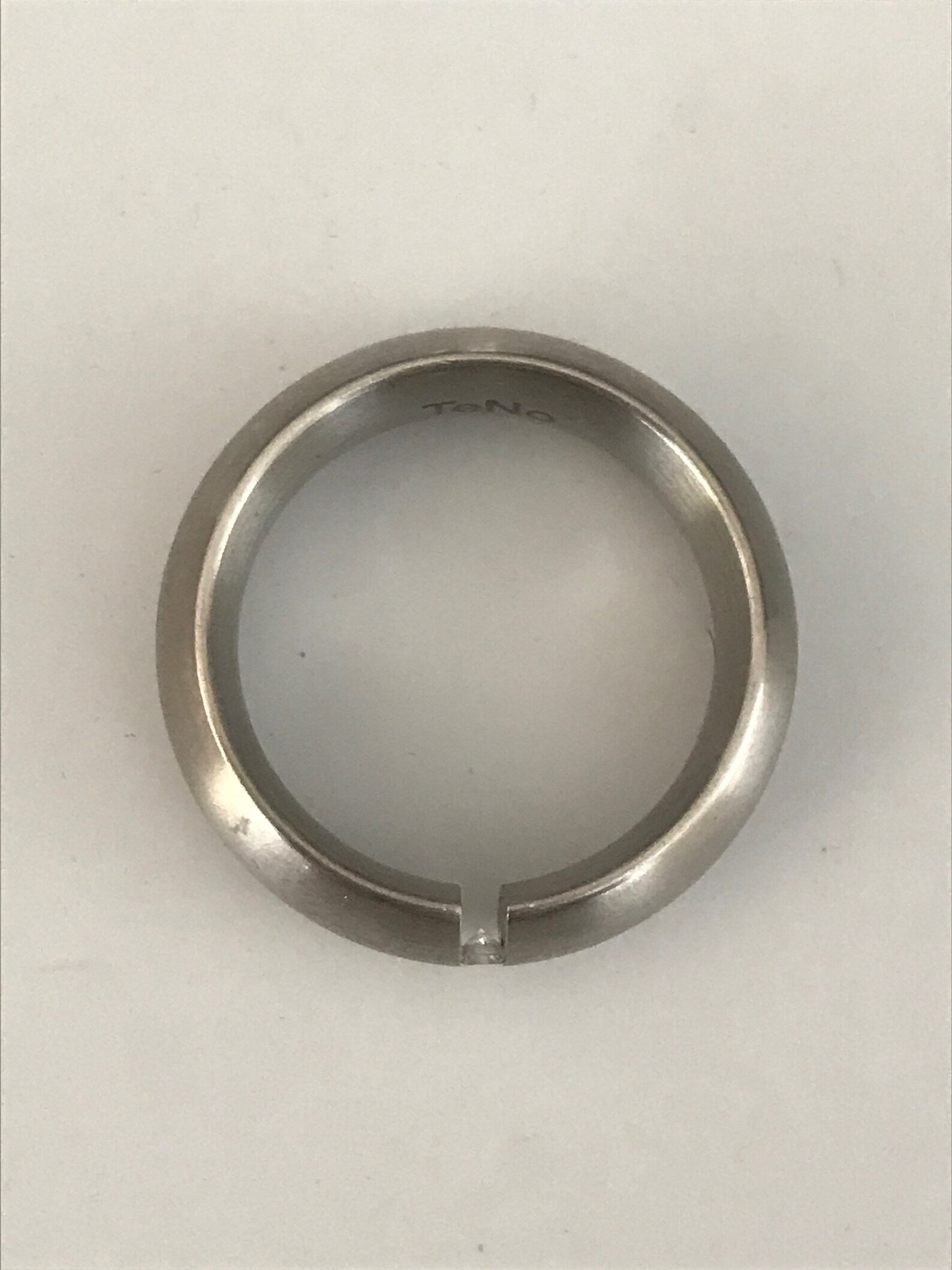 Sleek Stainless Steel Tension Ring With Diamond - Etsy
