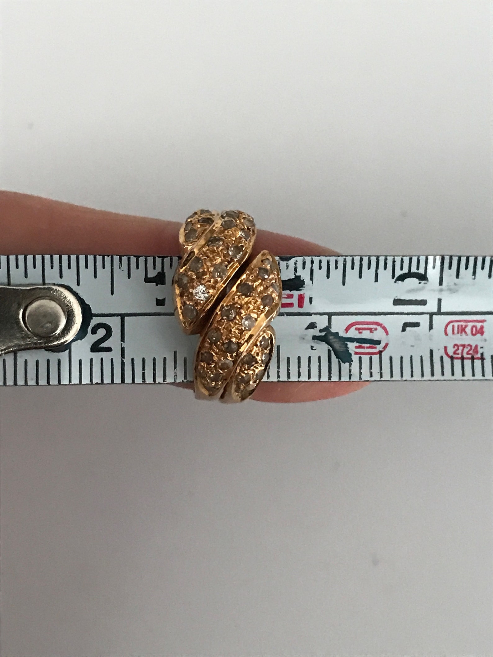 Vintage Unique 18K Yellow Gold Diamond Puzzle Ring with Two | Etsy