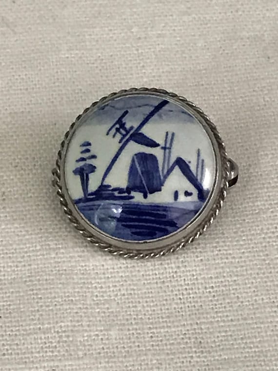 Vintage sterling silver delft - Gem