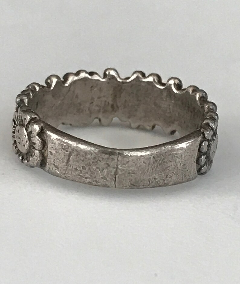 Vintage Sterling Silver Floral Ring Marked 925 AF - Etsy