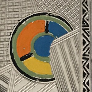 Vintage Art Deco Evans Compact Case With Multicolor Floral Enamel and ...