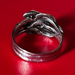 Vintage Sterling Silver Triple Snake Ring With Faux Pearls - Etsy