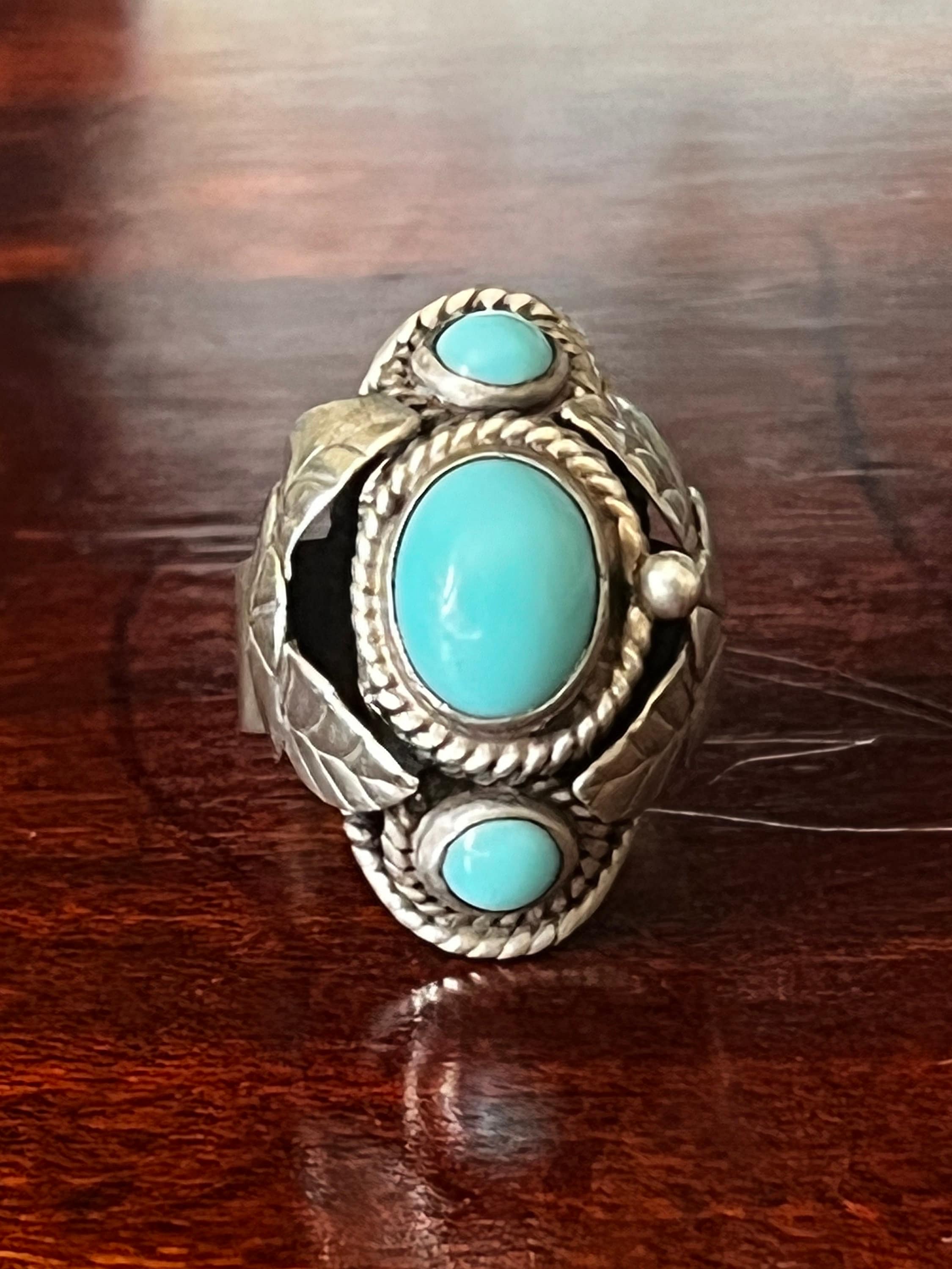 Antique Mexico Silver Poison Ring