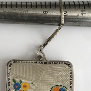 Vintage Art Deco Evans Compact Case With Multicolor Floral Enamel and ...