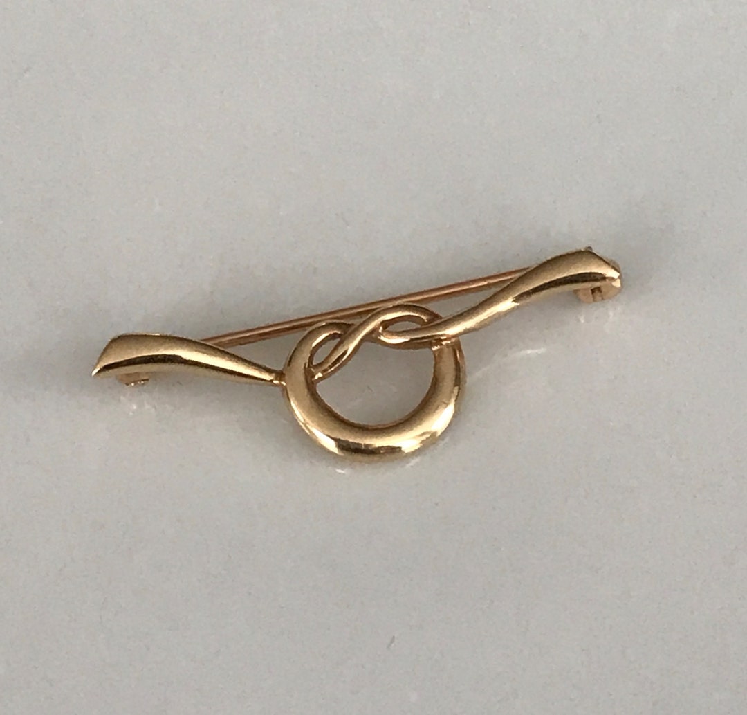Estate Dainty 14K Yellow Gold Knot Pin - Etsy