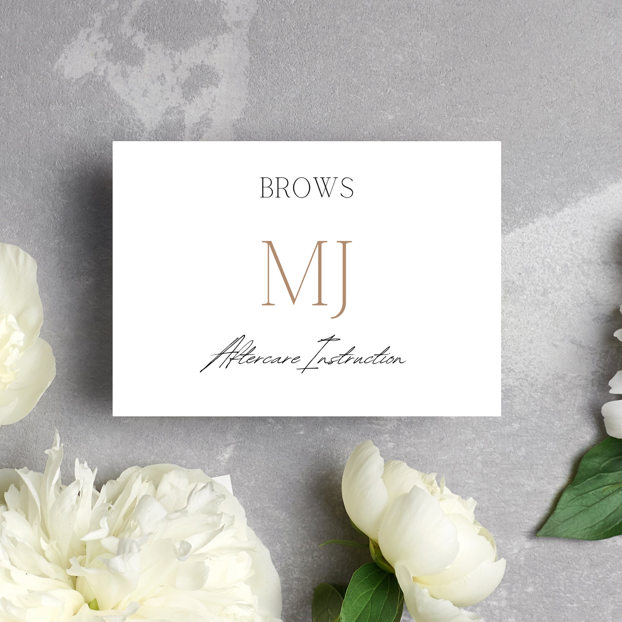 Brow Aftercare Card / *** 2 Sizes / Fully Editable *** Instant ...