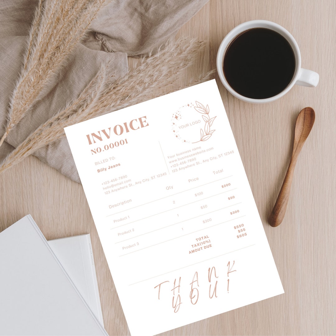 Invoice Templates - Soft Theme *** Fully Editable *** Instant Download ...