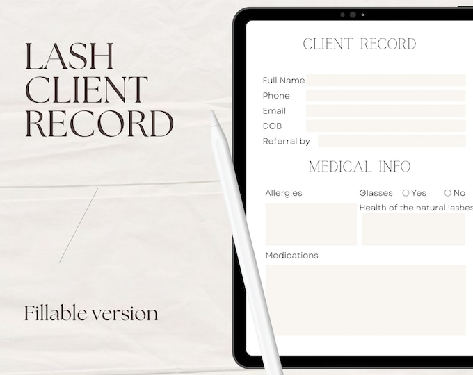 Hair Profile Client Information Form/ Hair Client Record/ Hairstylist ...