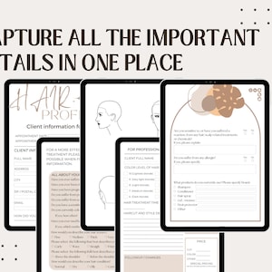 Hairstylist Planner / Salon Hair Client Record Book/ Client Record Book ...