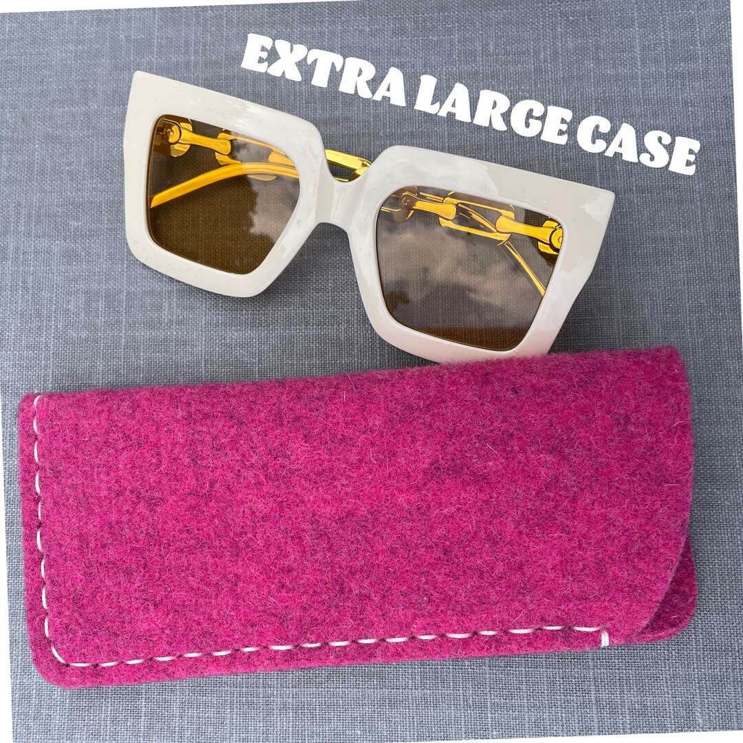 EXTRA LARGE Glasses Case Hand Sewn in Ten Colours - Hand Sewn in ...