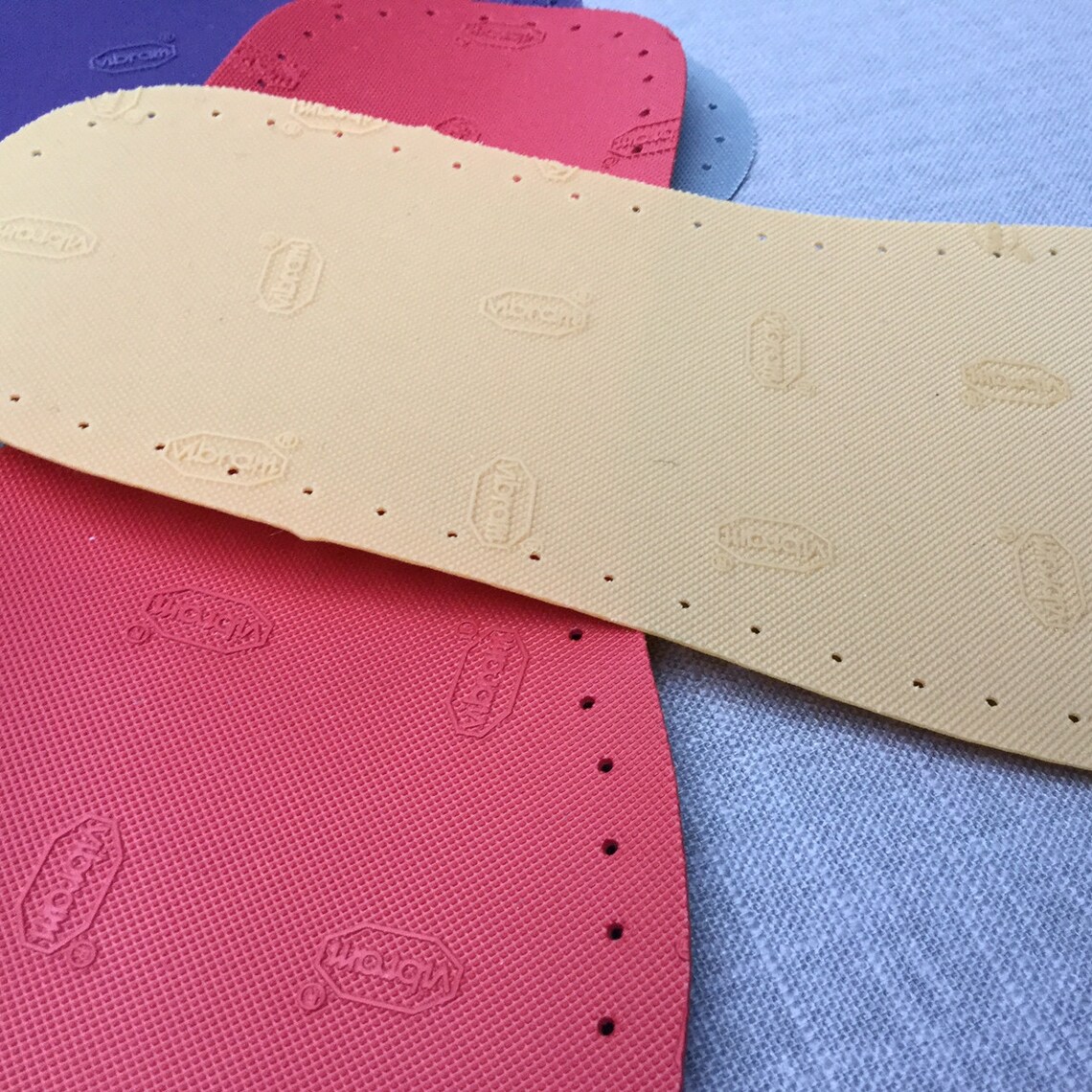 Vibram Rubber Soles: Pre-punched Stitch-on Slipper Soles Made in ...