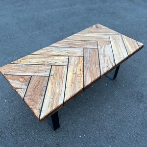 Spalted Maple Herringbone Coffee Table - Etsy