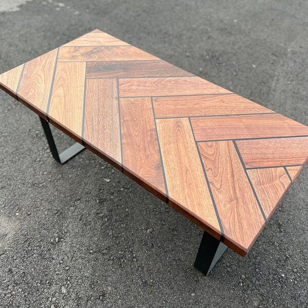 Herringbone Table - Etsy